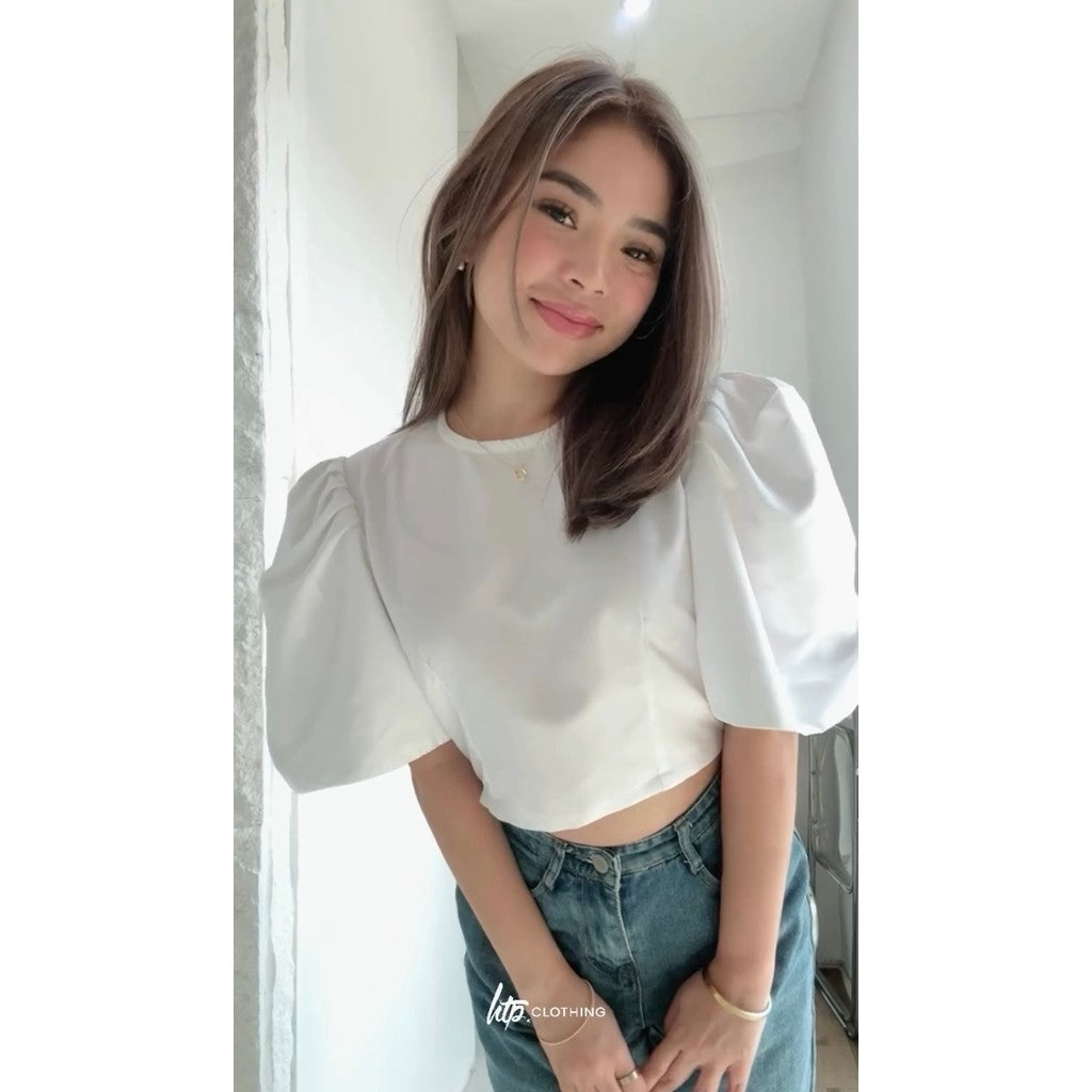 HTP Cropped Modern Filipiniana Top – HTP Clothing